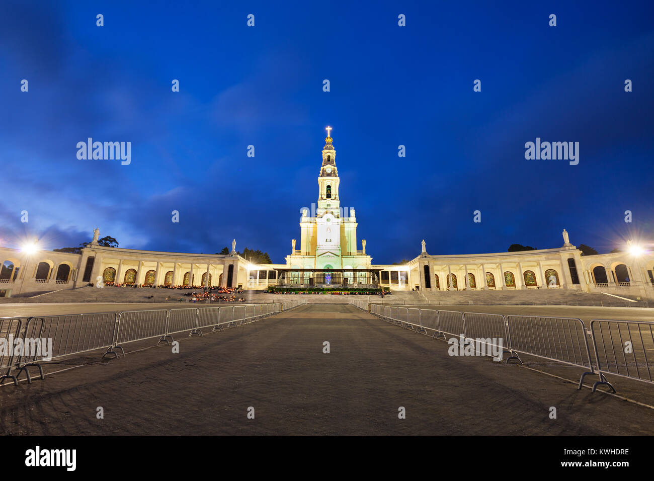 The Sanctuary of Fatima at the night, Fatima, Portugal Stock Photo - Alamy