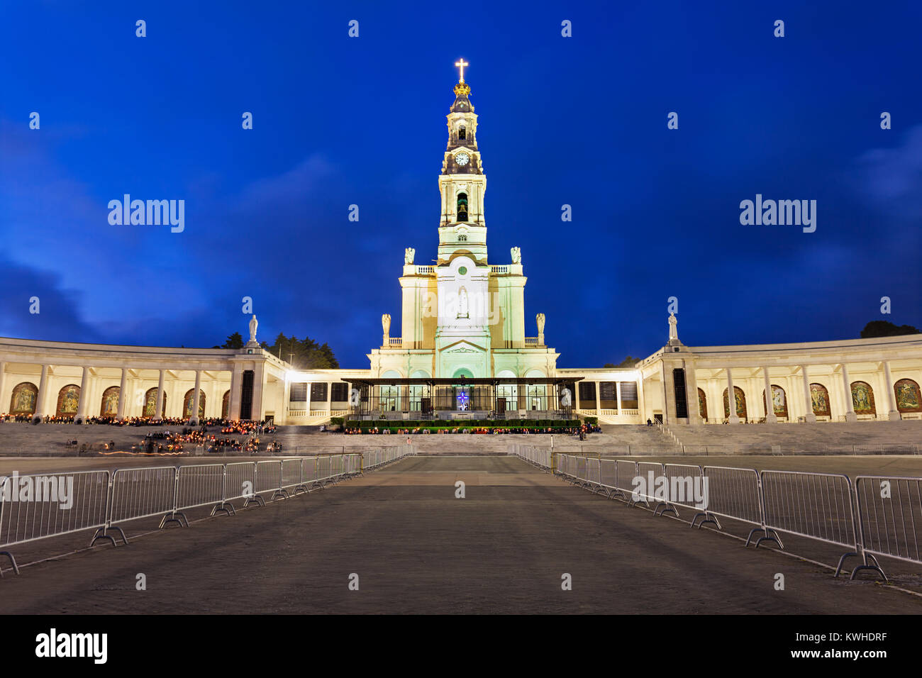 The Sanctuary of Fatima at the night, Fatima, Portugal Stock Photo - Alamy