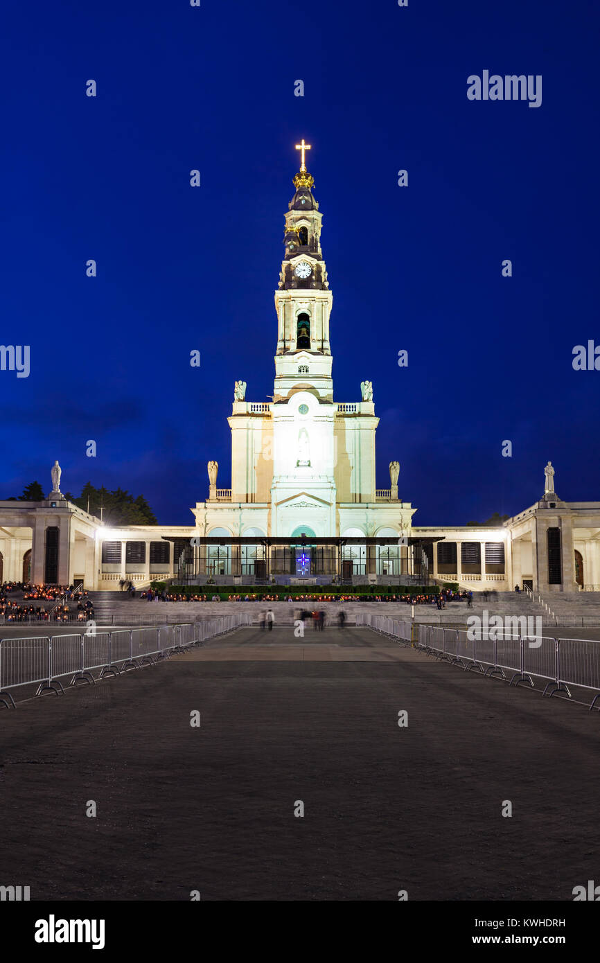 The Sanctuary of Fatima at the night, Fatima, Portugal Stock Photo - Alamy