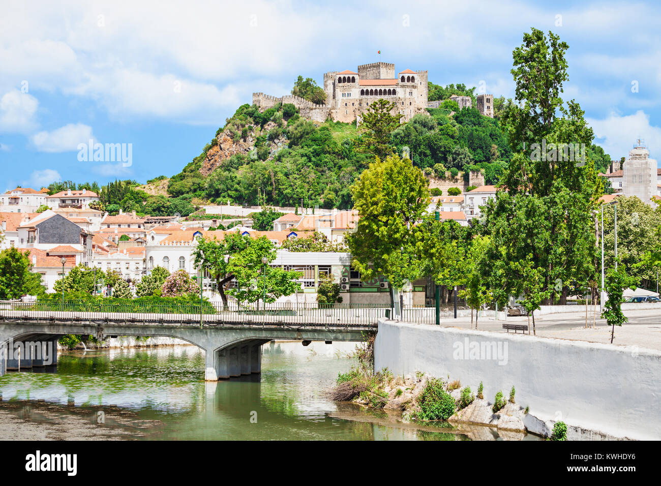The Leiria Castle is a castle in the city Leiria in Portugal Stock ...