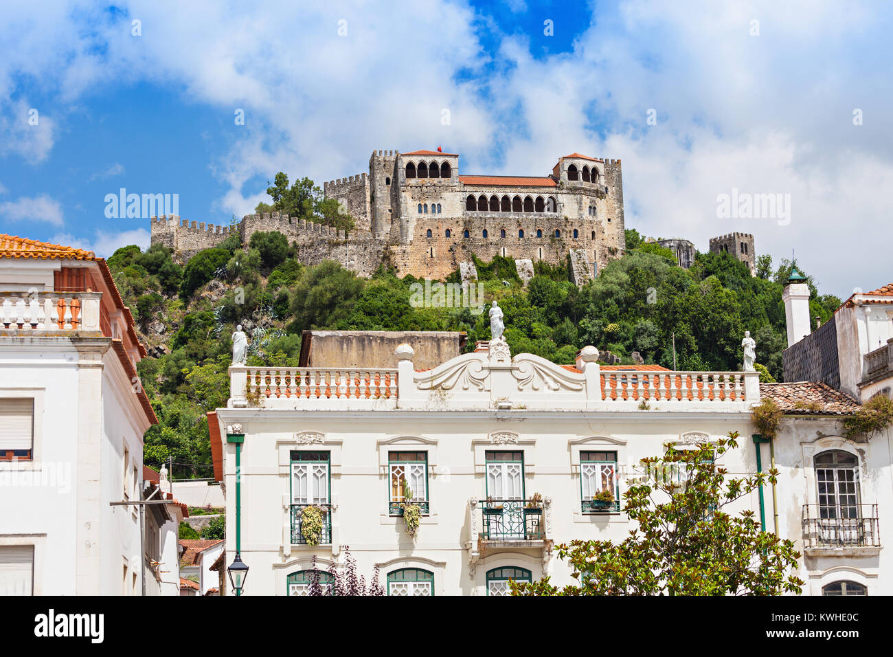 The Leiria Castle is a castle in the city Leiria in Portugal Stock ...