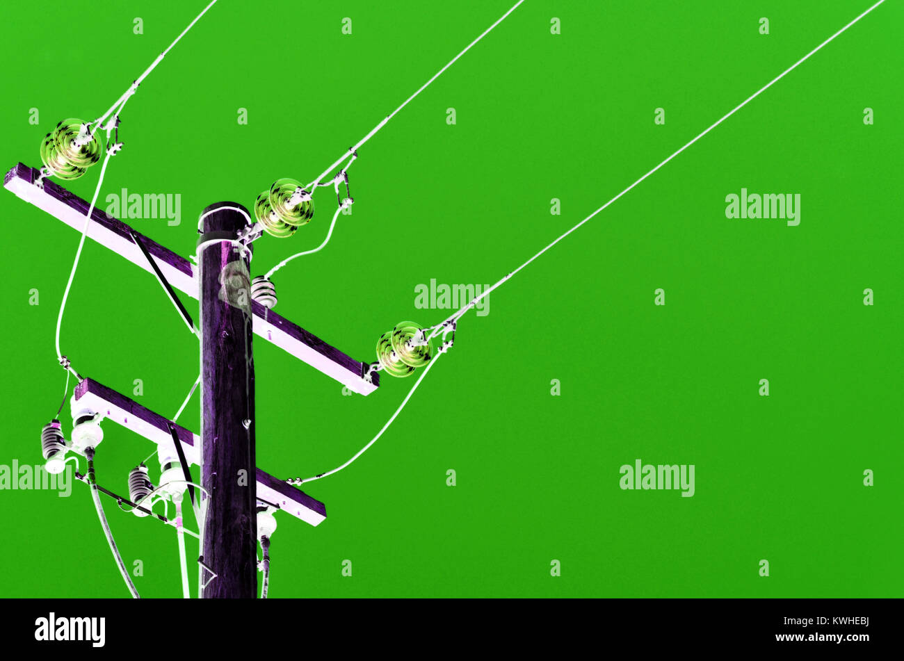 Power poles and electricity power lines close up Stock Photo - Alamy