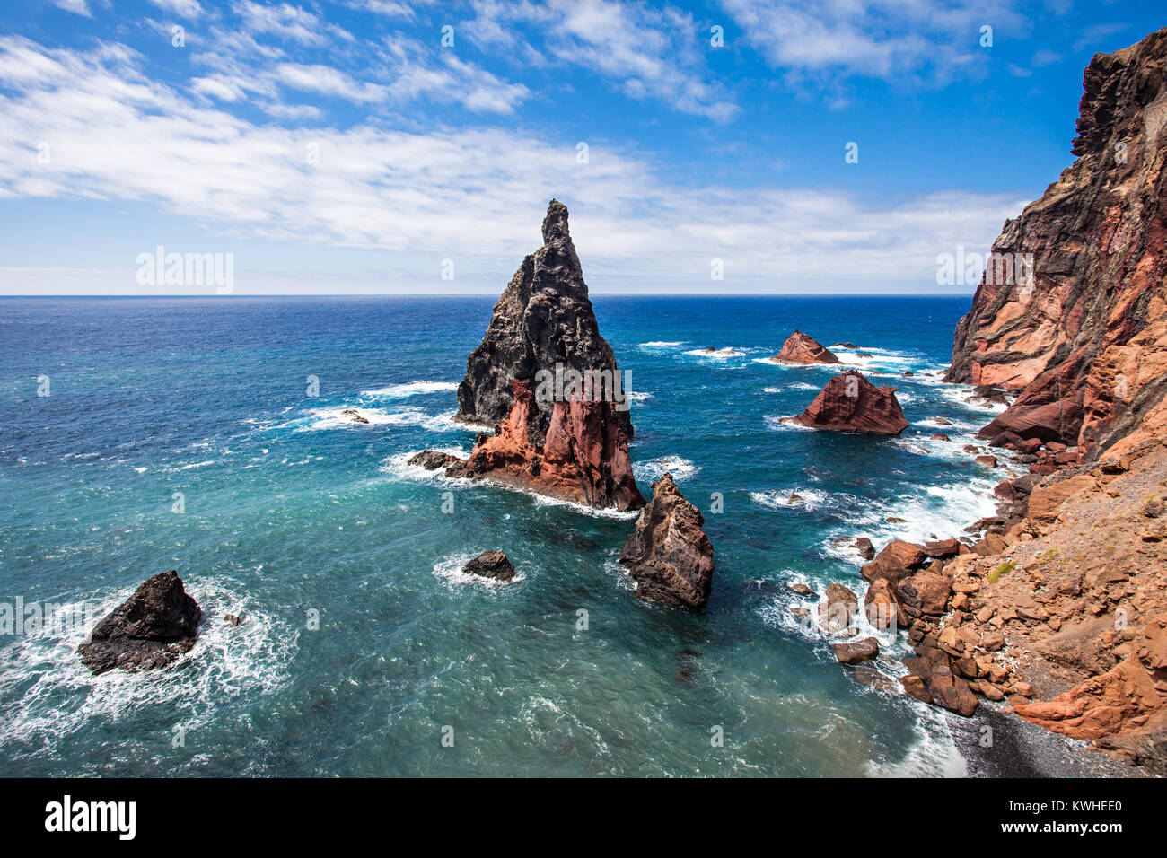 East coast of Madeira island - "Ponta de Sao Lourenco", Portugal Stock ...