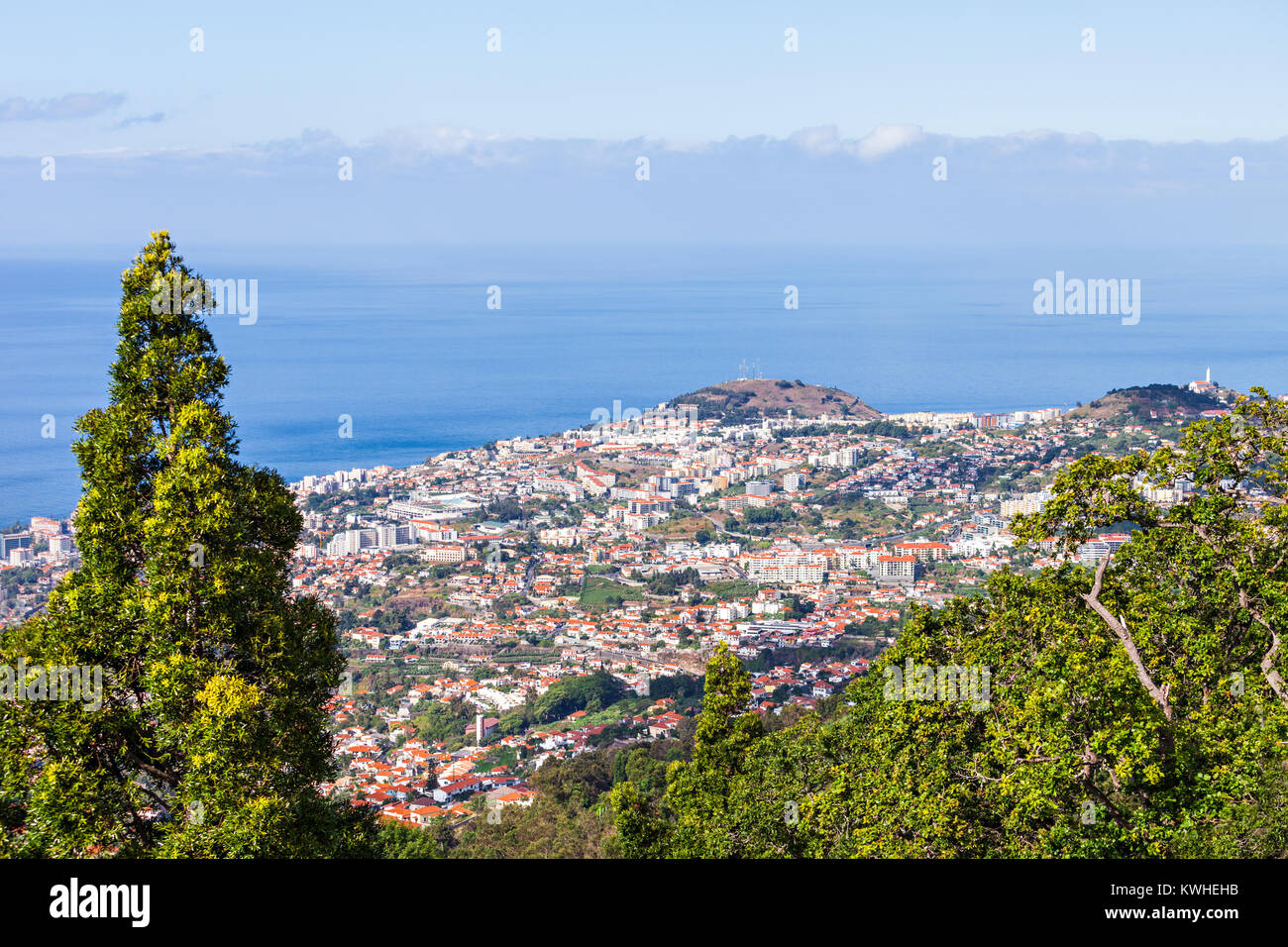 Funchal aerial view, Madeira island, Portugal Stock Photo - Alamy