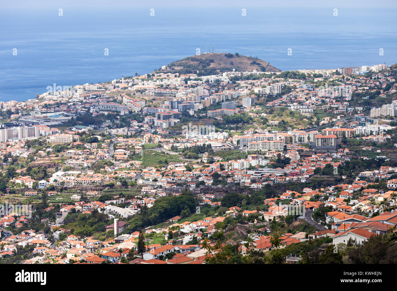 Funchal aerial view, Madeira island, Portugal Stock Photo - Alamy