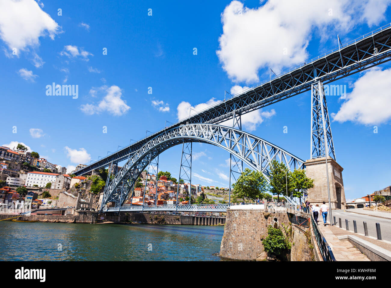 The Dom Luis I Bridge is a metal arch bridge that spans the Douro River ...