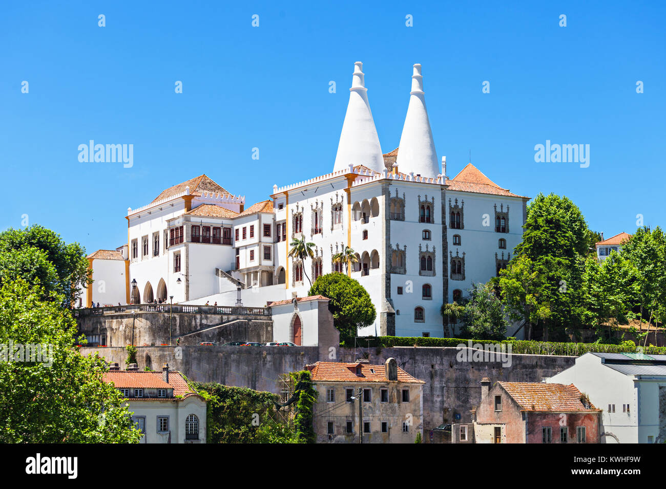 The Sintra National Palace in Sintra, Portugal Stock Photo - Alamy