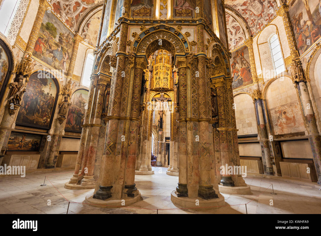 The Convent of the Order of Christ interior, Tomar, Portugal Stock ...
