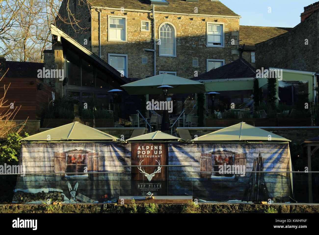 Alpine Pop Up Restaurent,Skipton,North Yorkshire Stock Photo - Alamy