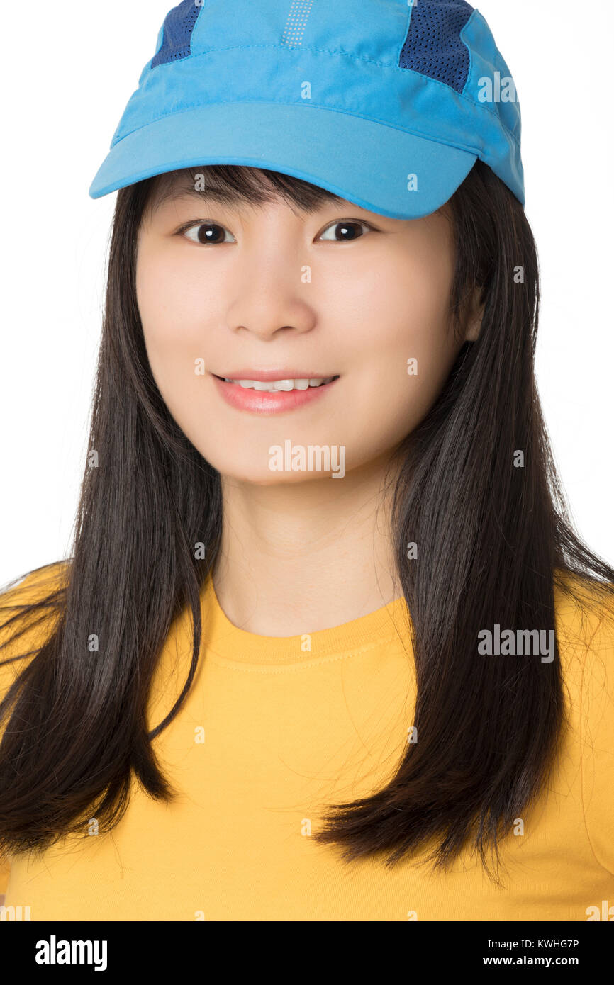 Portrait of a Beautiful Chinese American woman displaying a bit of ...