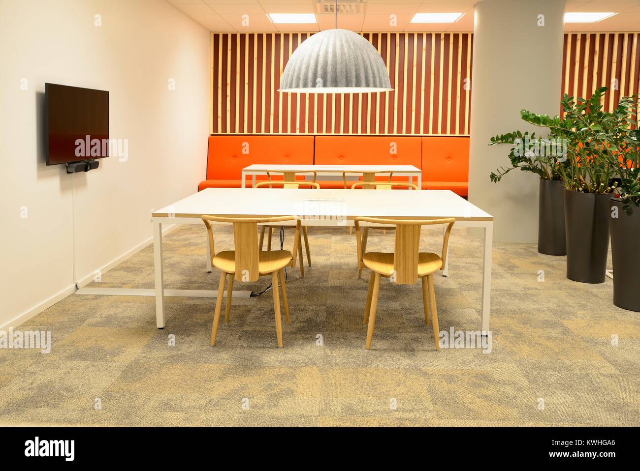 An empty cafeteria interior shot Stock Photo - Alamy