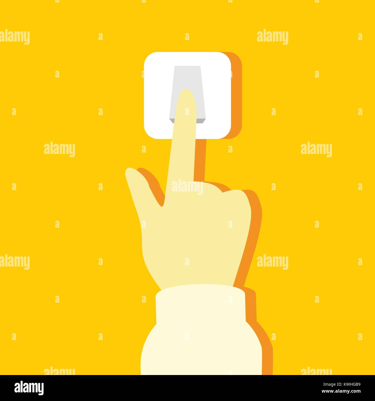 Button Switch Hand Gesture Vector Illustration Graphic Design Stock ...