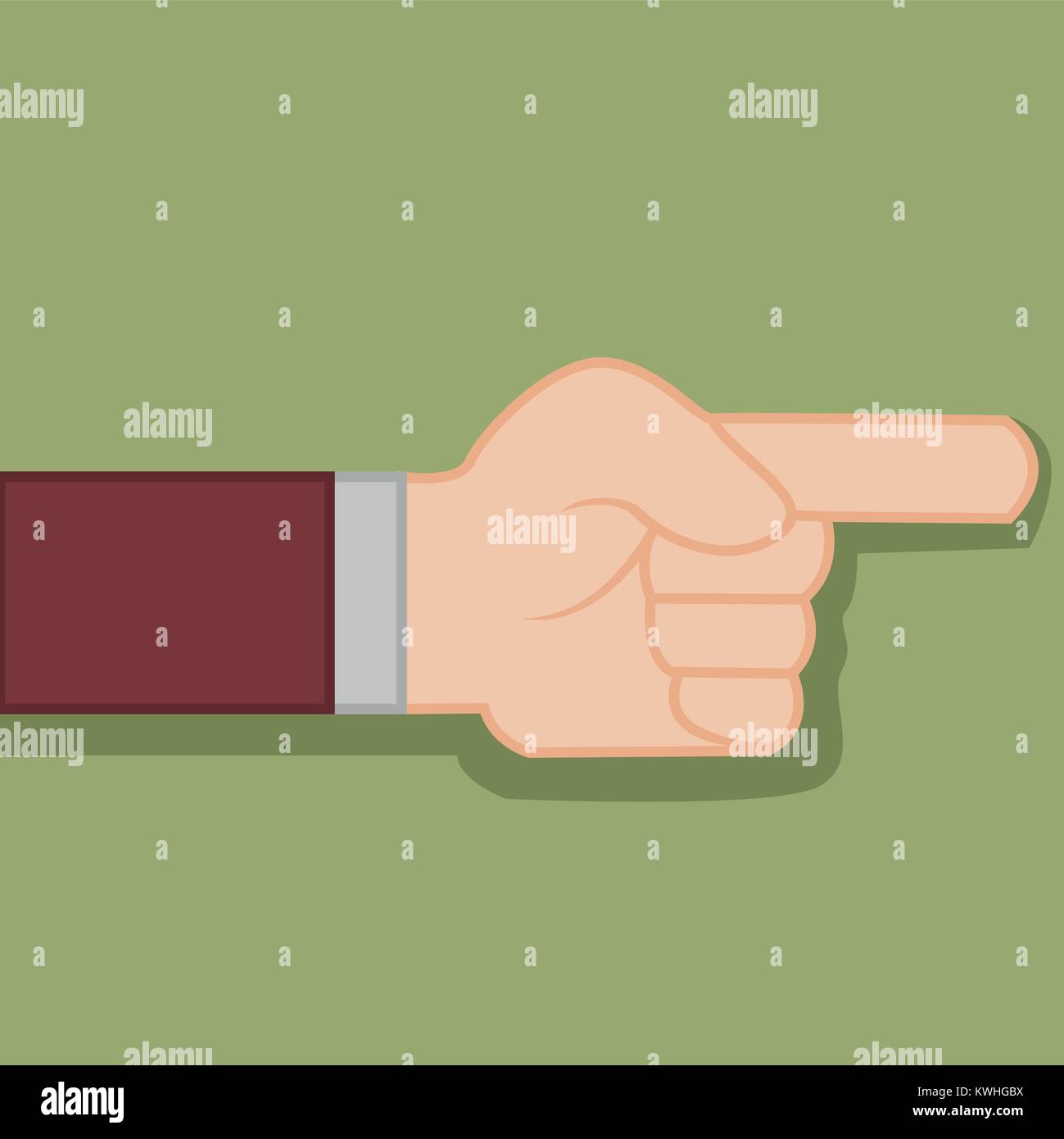 Finger Direction Hand Gesture Vector Illustration Graphic Design Stock ...