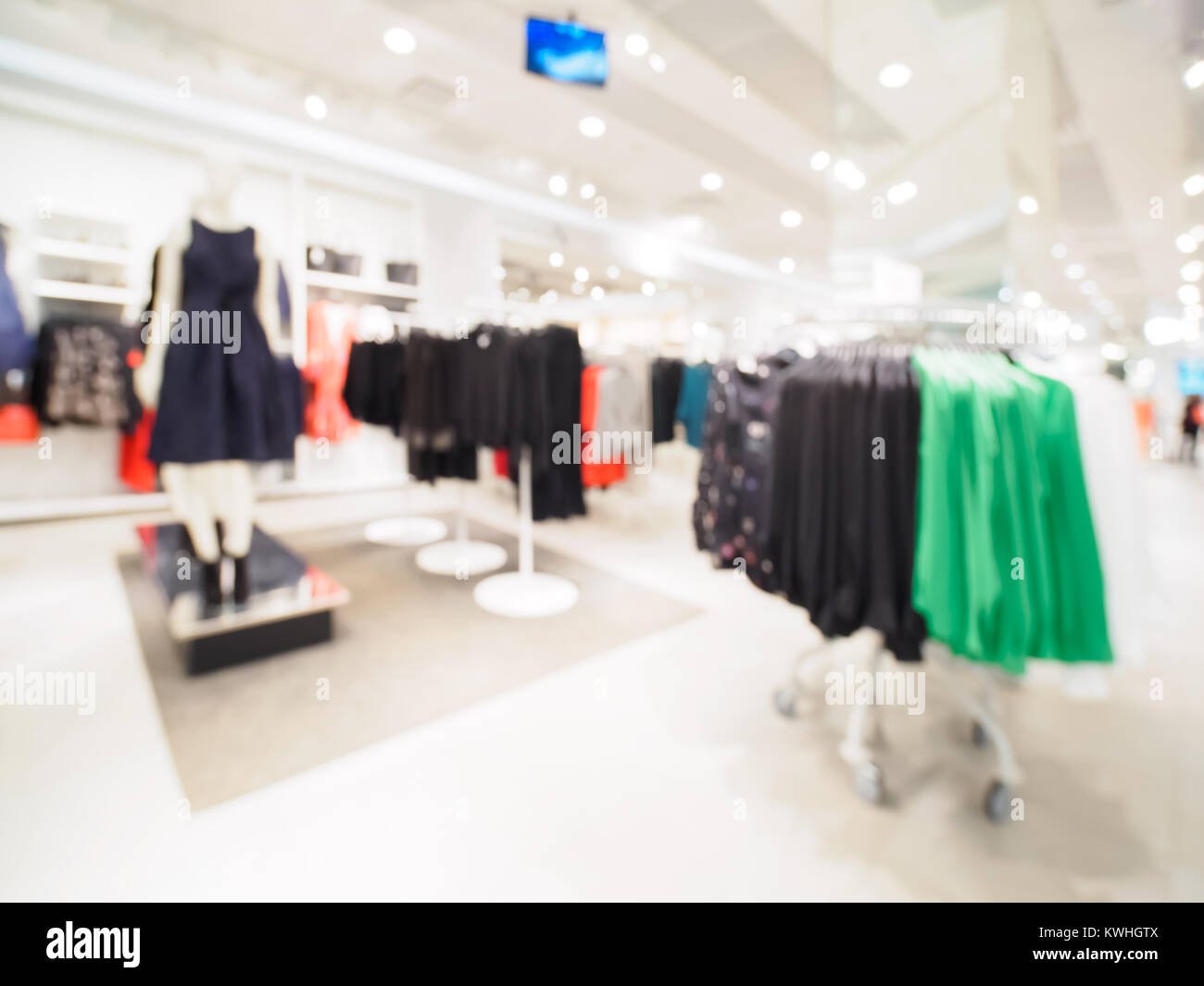 Blur of clothing store as background Stock Photo - Alamy