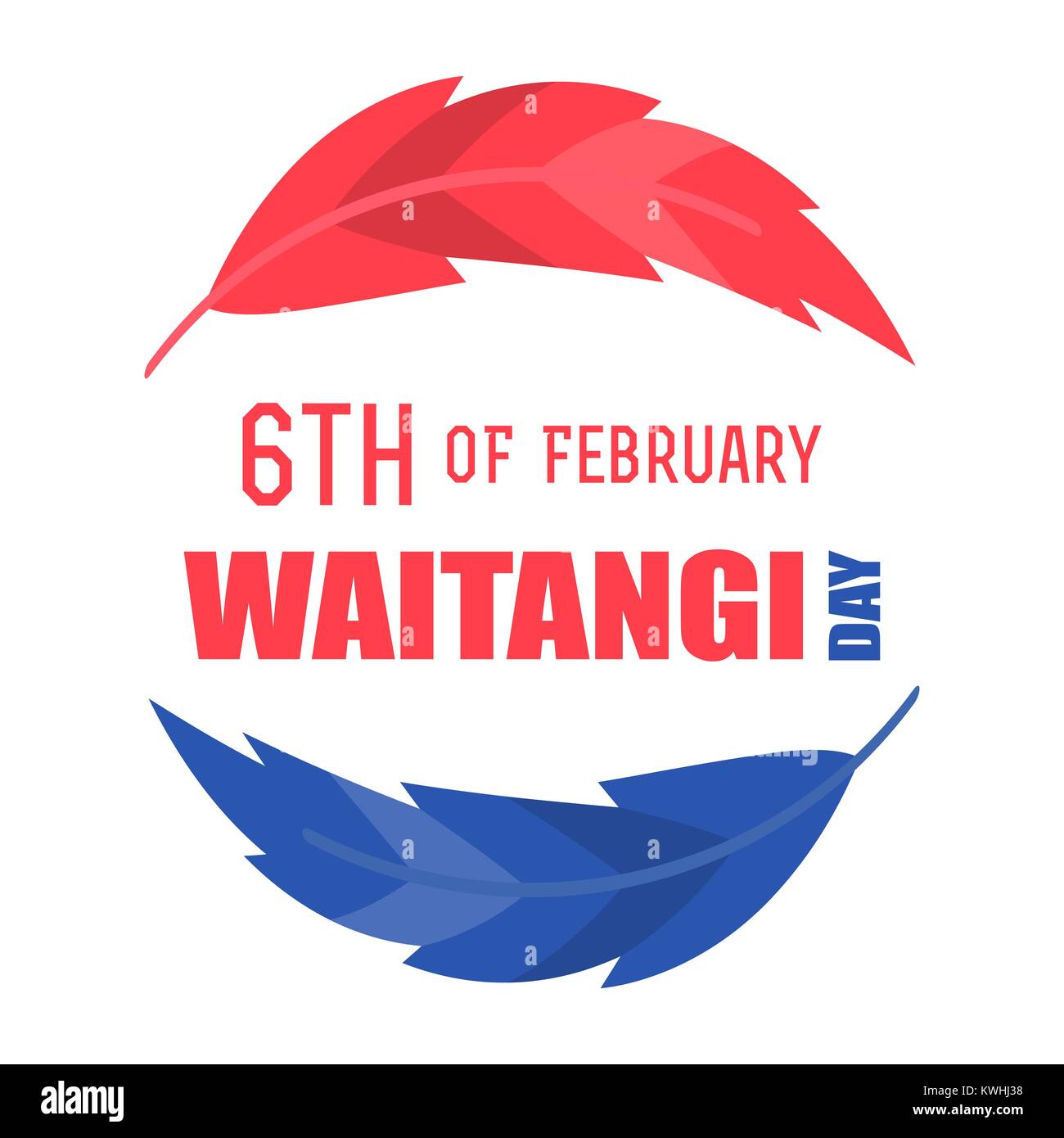 illustration of New Zealand Waitangi Day on the 6th of February Stock ...