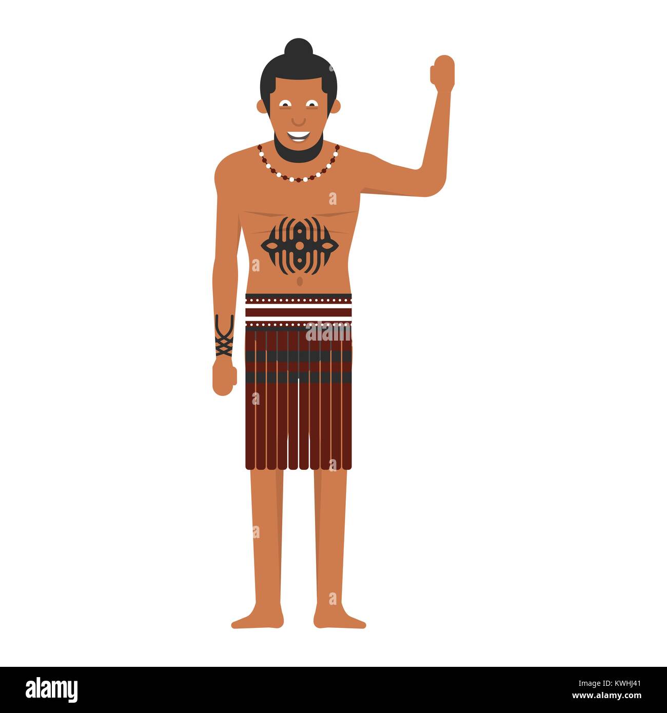 Maori People Cartoon Clipart