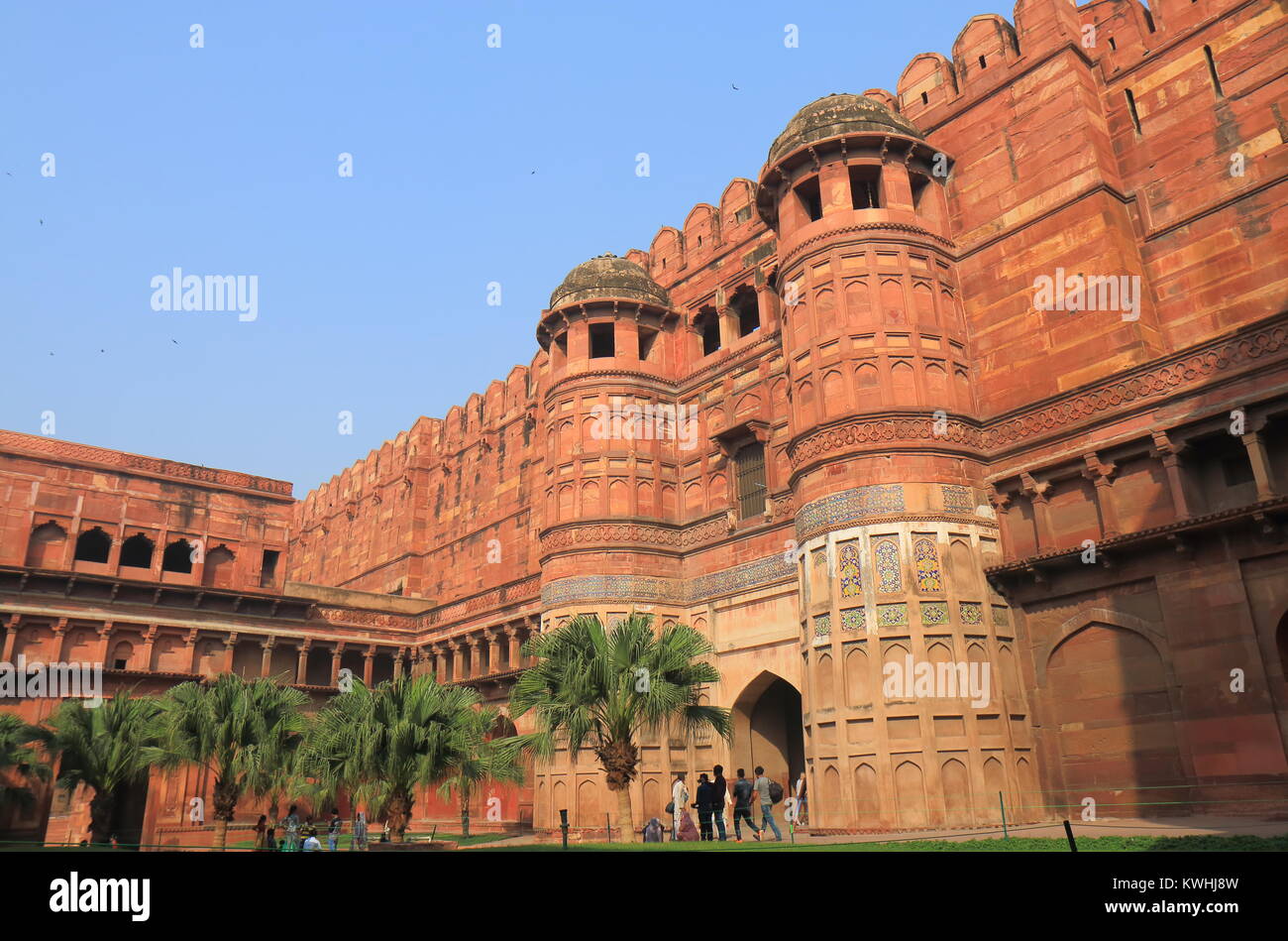 Agra fort historical architecture Agra India Stock Photo - Alamy
