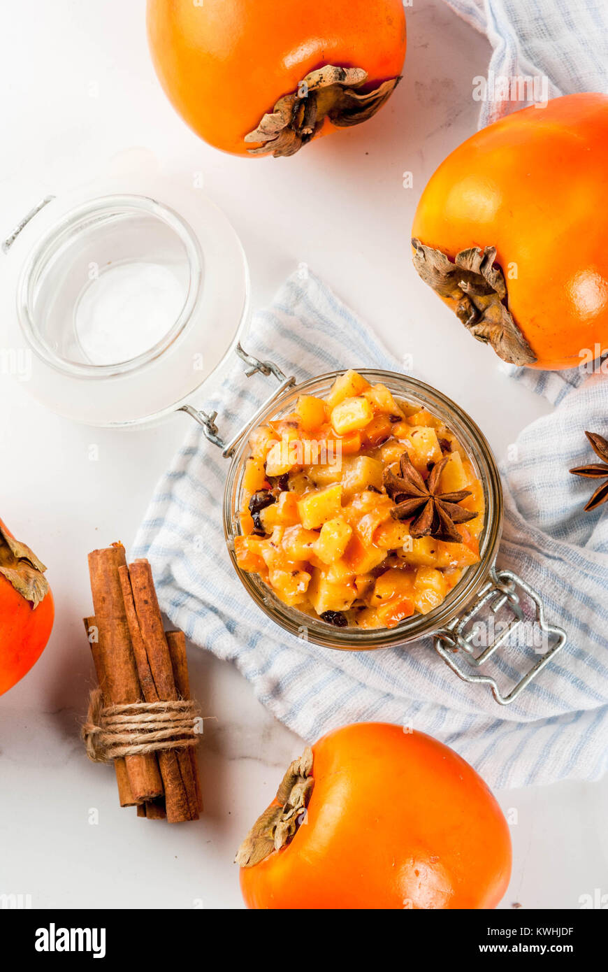Traditional indian food recipes, Persimmon fruit Chutney with cinnamon ...