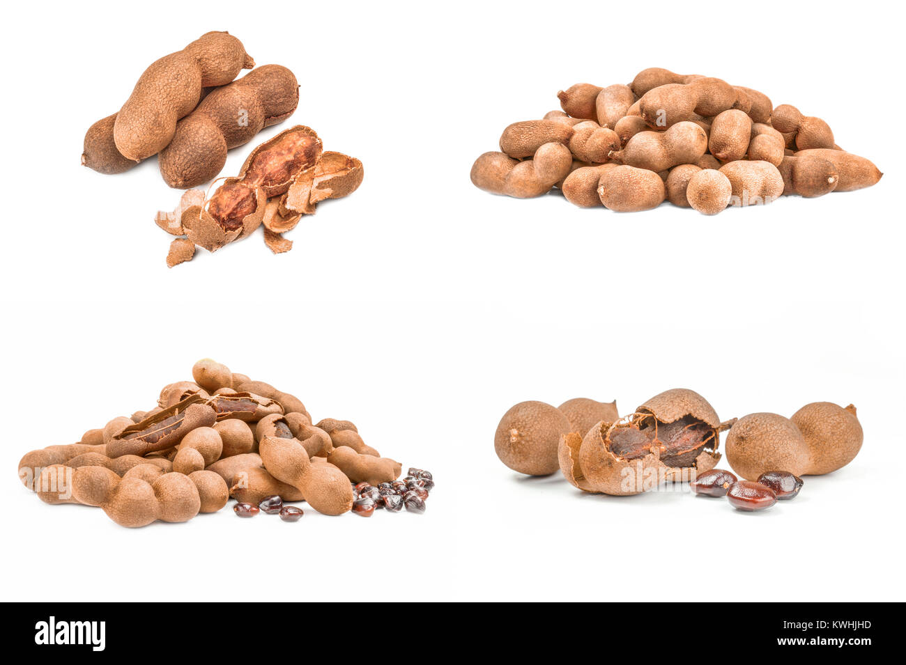 Collage of Tamarind on a white background cutout Stock Photo - Alamy