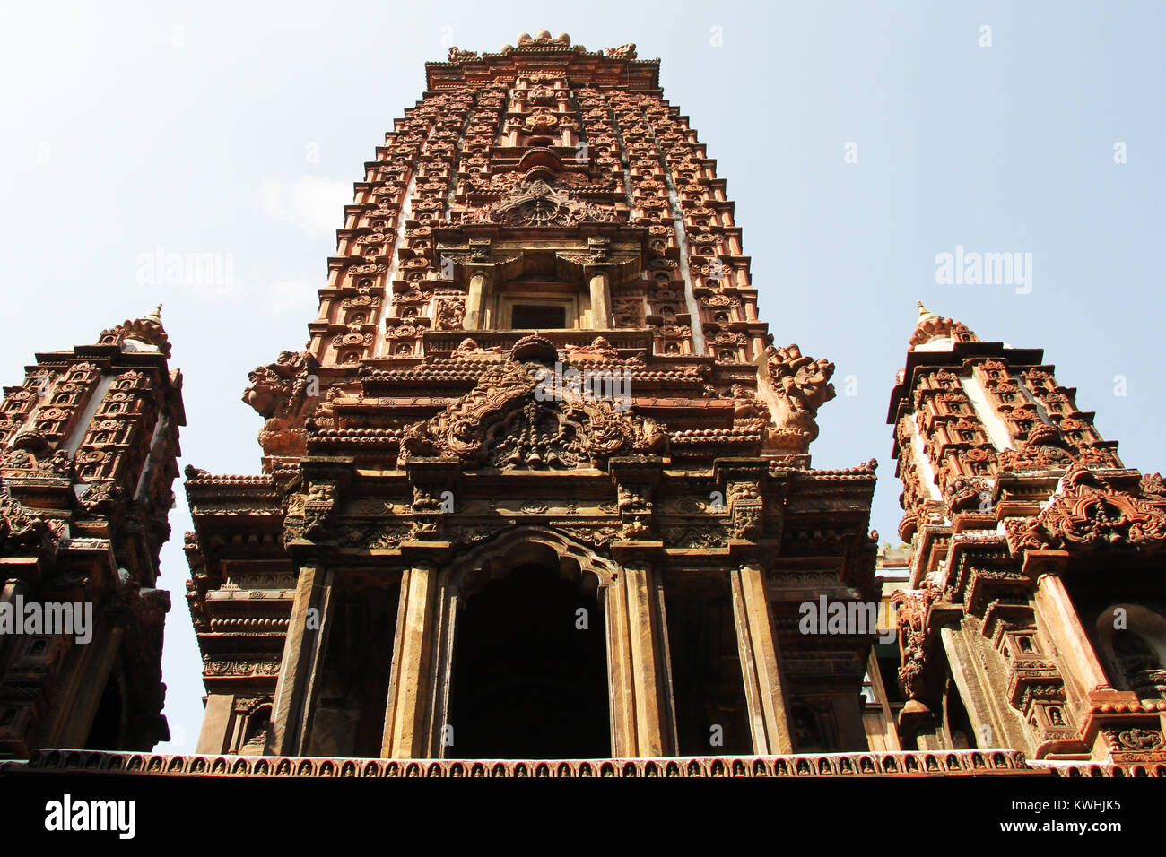 Top of stupa in Mahabuddha temple in Patan, Nepal Stock Photo - Alamy
