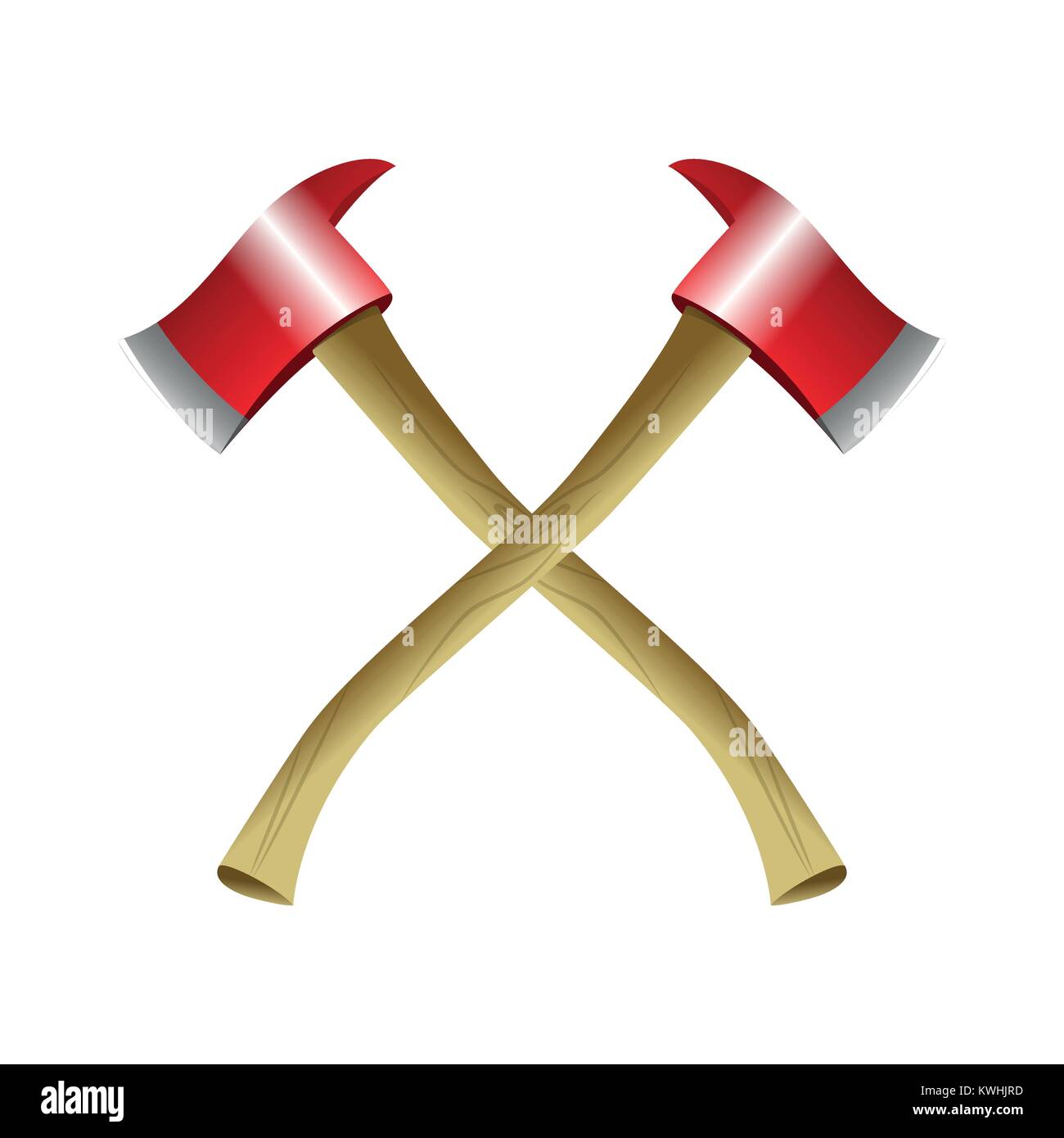 Firefighter hatchets - realistic vector isolated objects Stock Vector ...