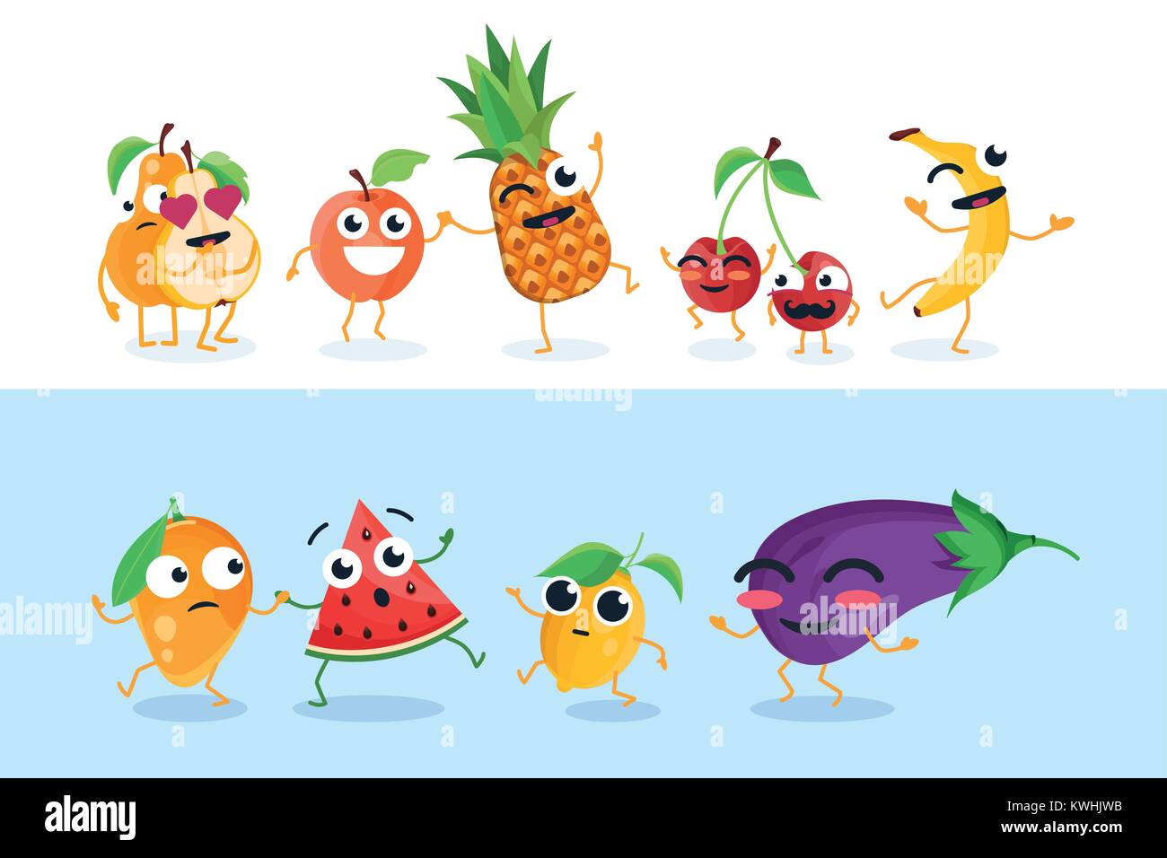 Scared Fruit Stock Vector Images - Alamy