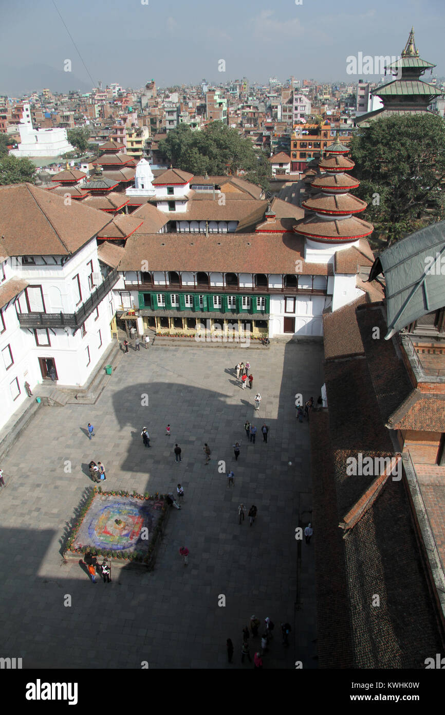 Inner yard of king's palace in Kathmandu, Nepal Stock Photo - Alamy