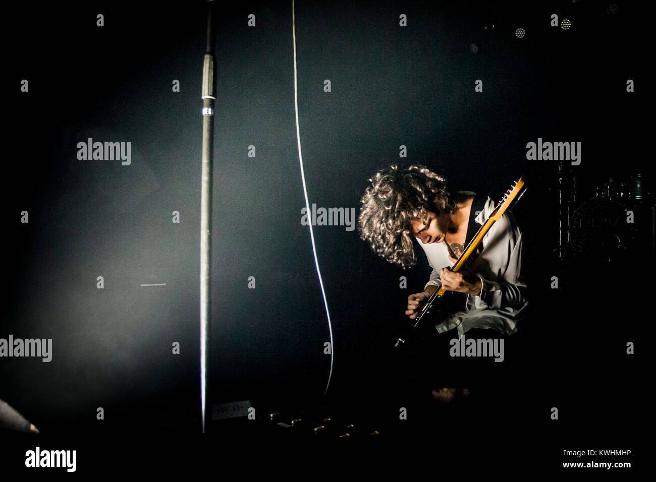 The English indie rock and synth pop band The 1975 performs a live ...