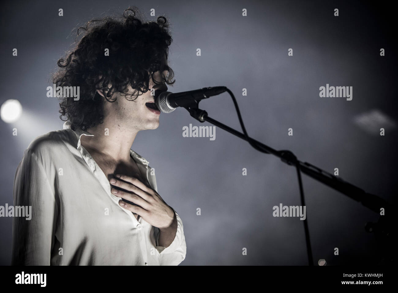 The English indie rock and synth pop band The 1975 performs a live ...