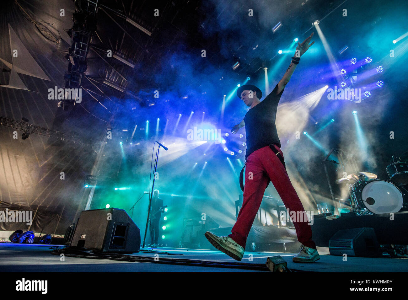 The Swedish singer, songwriter and rock musician Thåström performs a ...