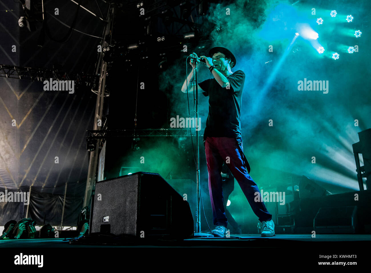 The Swedish singer, songwriter and rock musician Thåström performs a ...