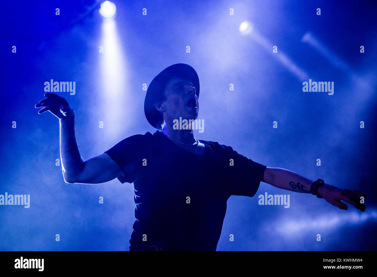 The Swedish singer, songwriter and rock musician Thåström performs a ...