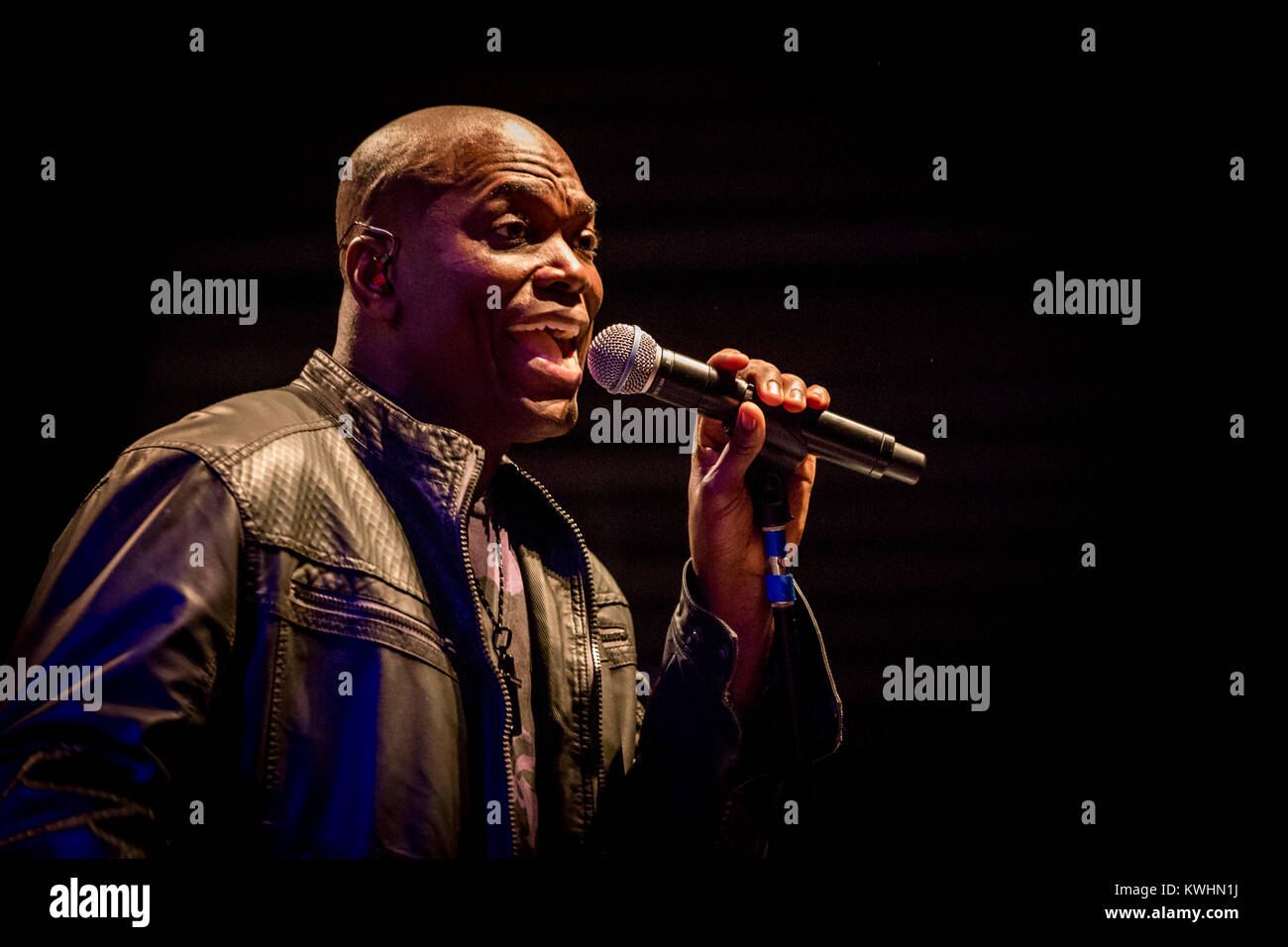 The American soul and funk band Tower Of Power performs a live concert ...