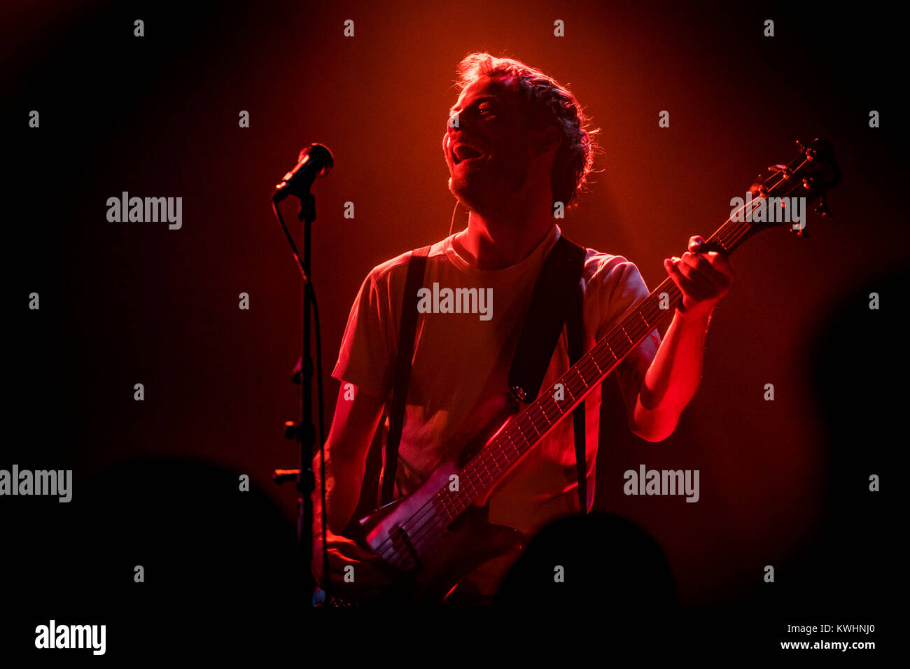 The Danish experimental rock band Vola performs a live concert at ...