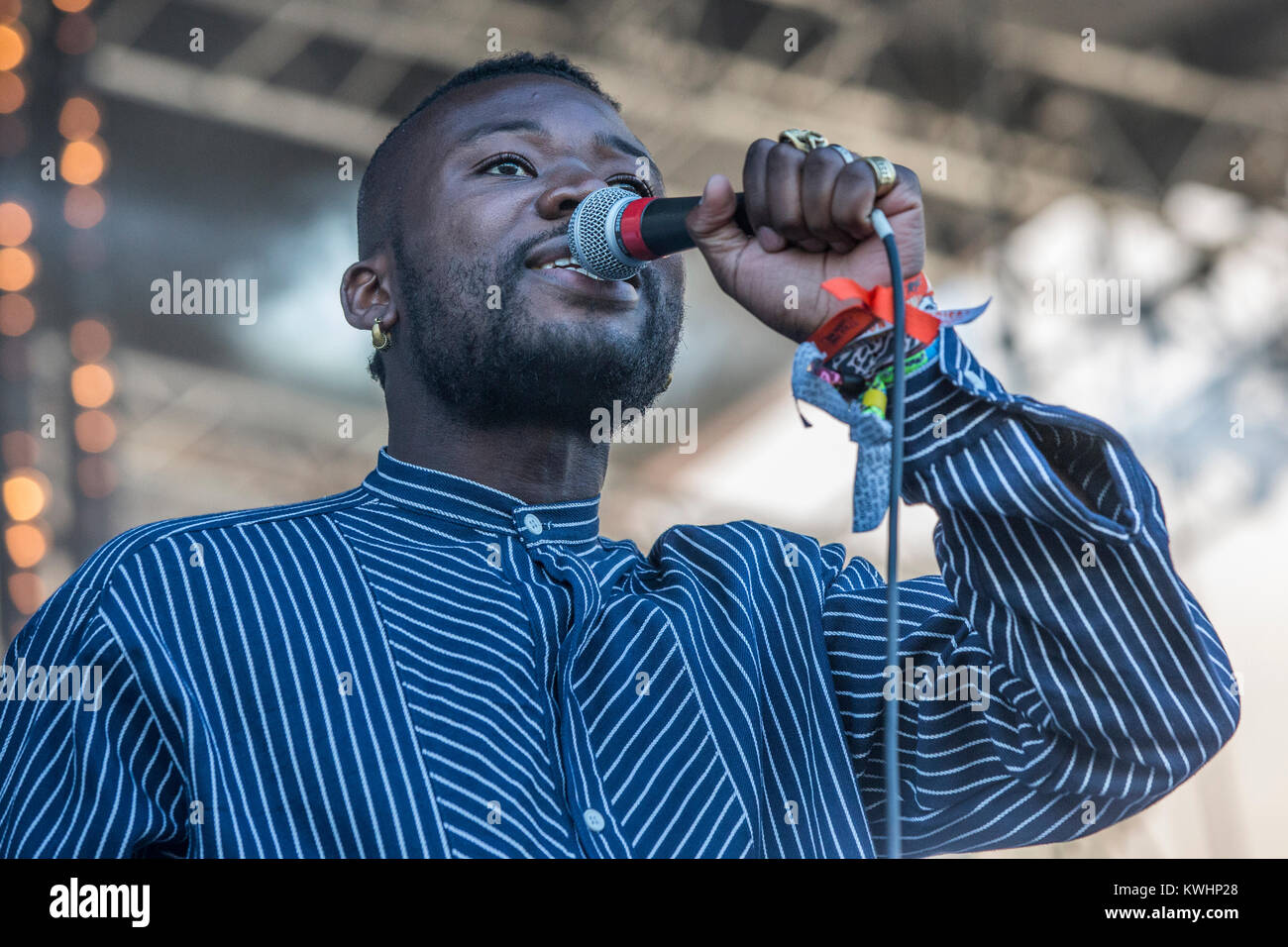 The Scottish hip hop and pop group Young Fathers performs a live ...