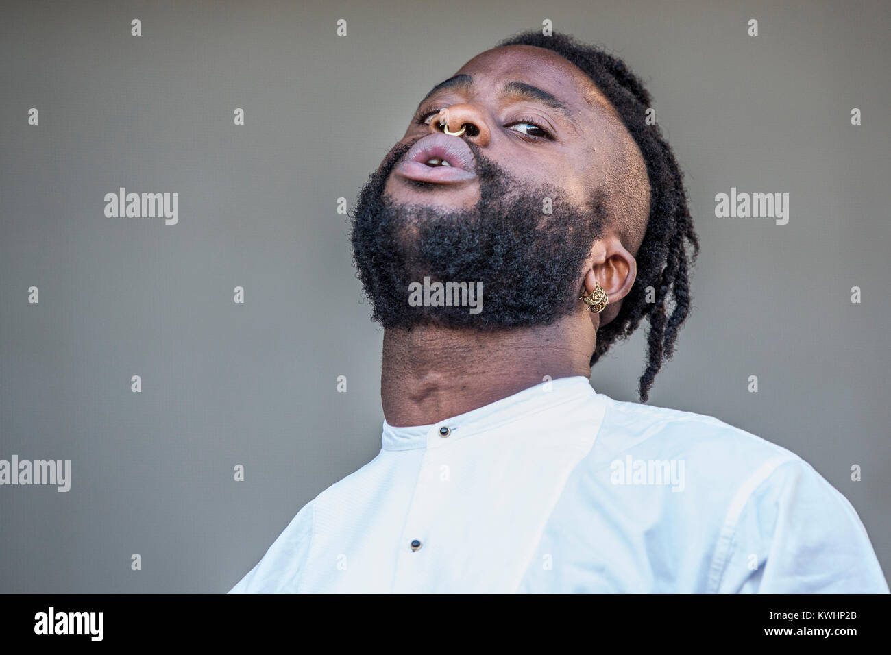 The Scottish hip hop and pop group Young Fathers performs a live ...