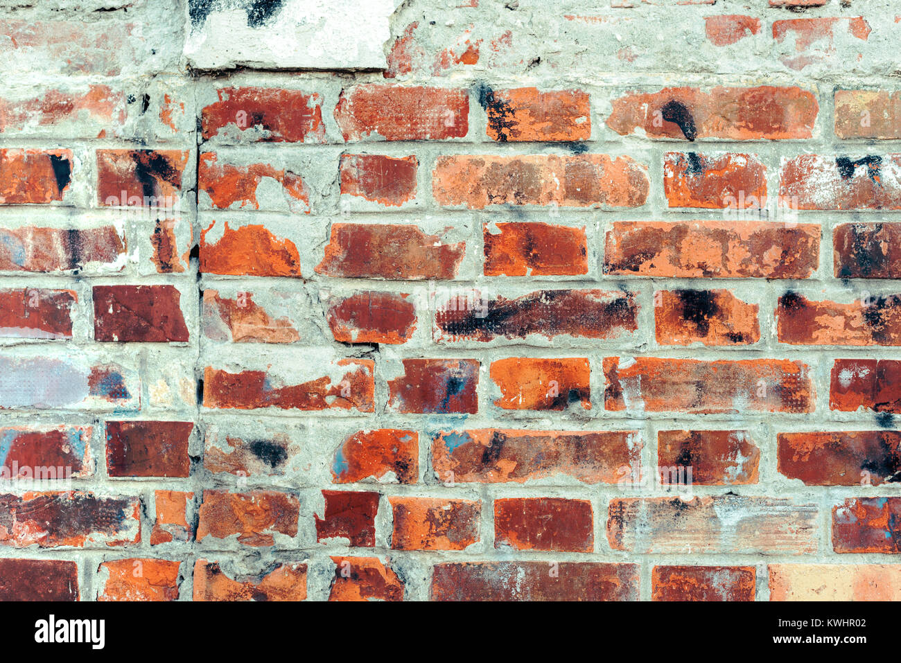 Bricks as background, old worn brick wall texture Stock Photo - Alamy