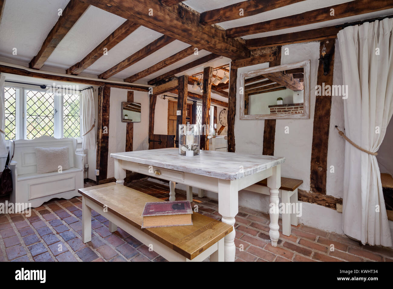 Tastefully modernised and decorated dining room within 16th century ...