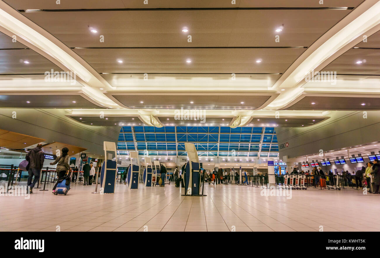 Airport terminal check-in area, Lester Pearson, Toronto Stock Photo - Alamy