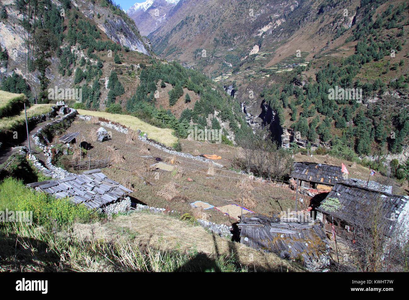 Old farm house in village in Nepal Stock Photo - Alamy