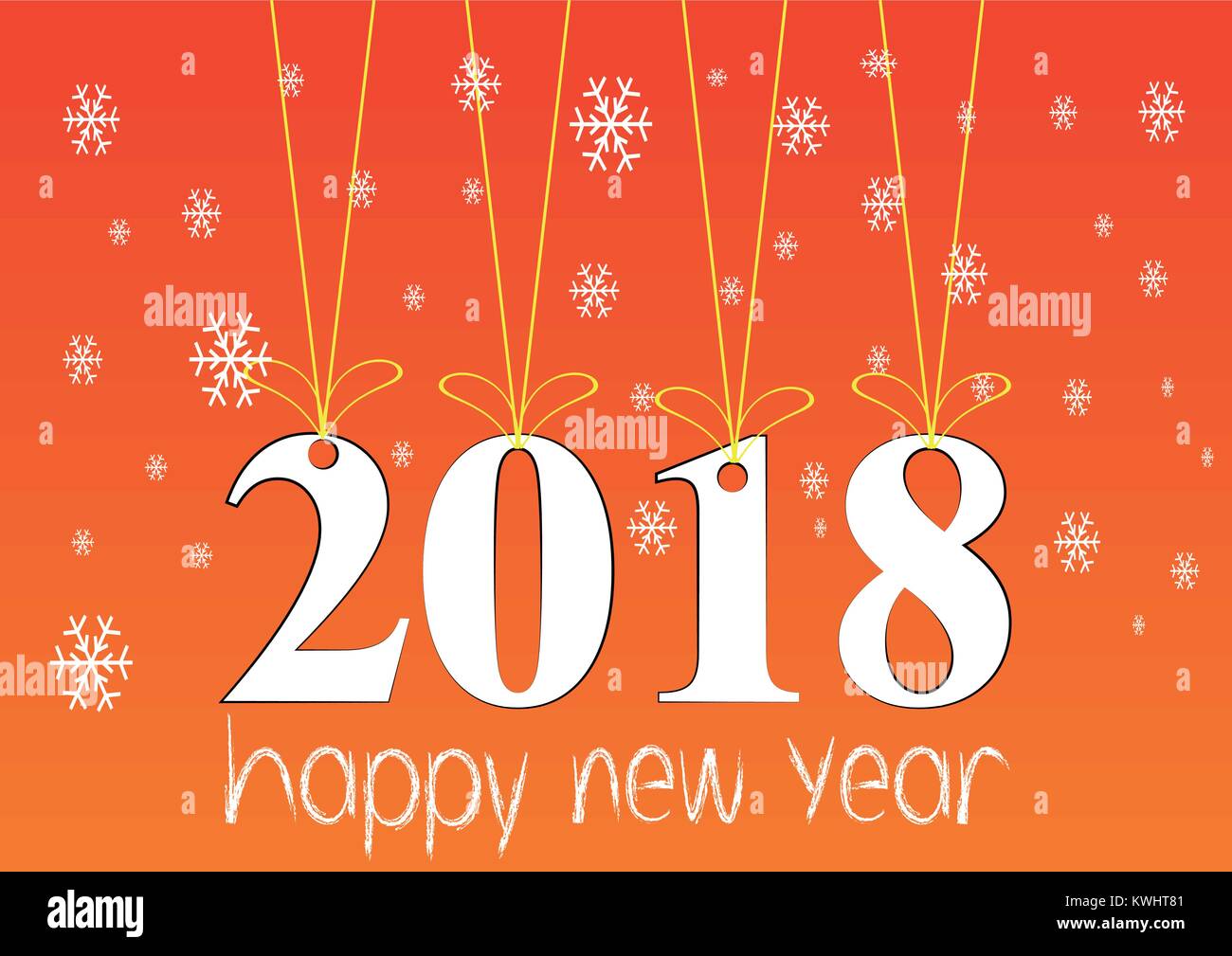 Happy new year 2018 card Stock Vector Image & Art - Alamy