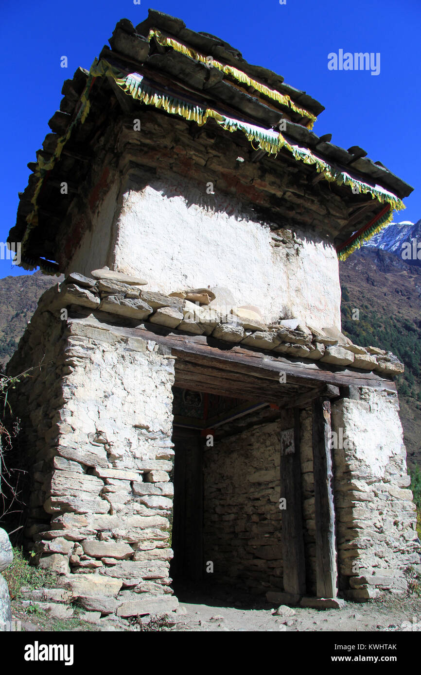 Entrance gate of village in Nepal Stock Photo - Alamy