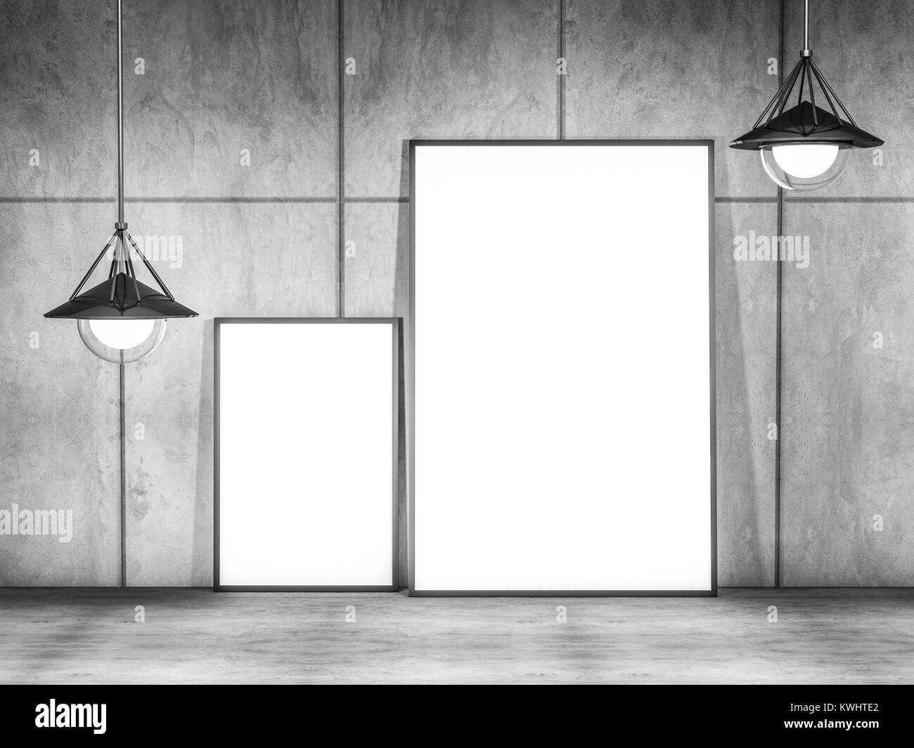 Modern office room mock Black and White Stock Photos & Images - Alamy