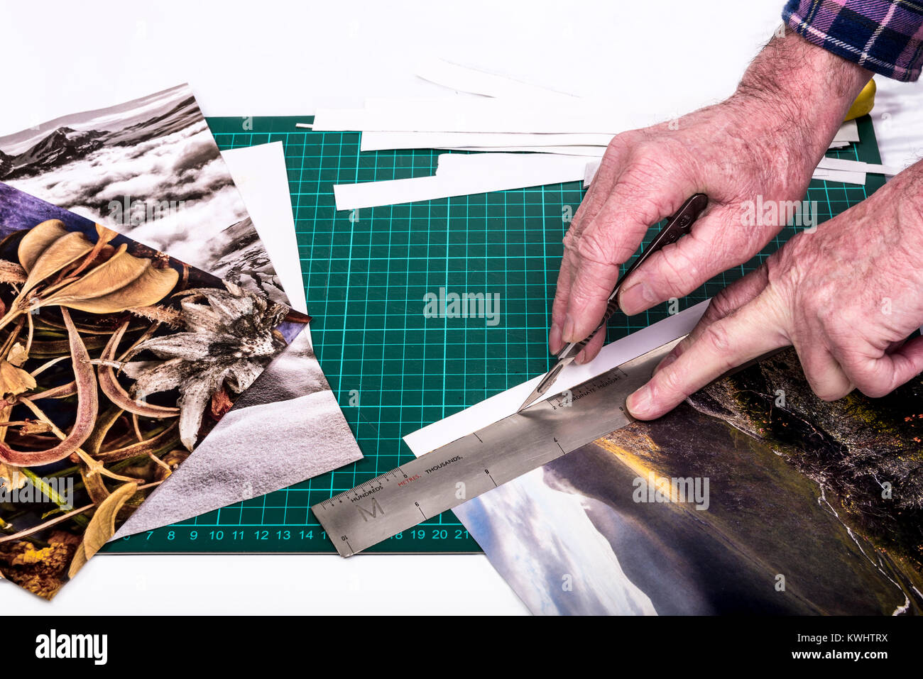 Cutting mat ruler hi-res stock photography and images - Alamy