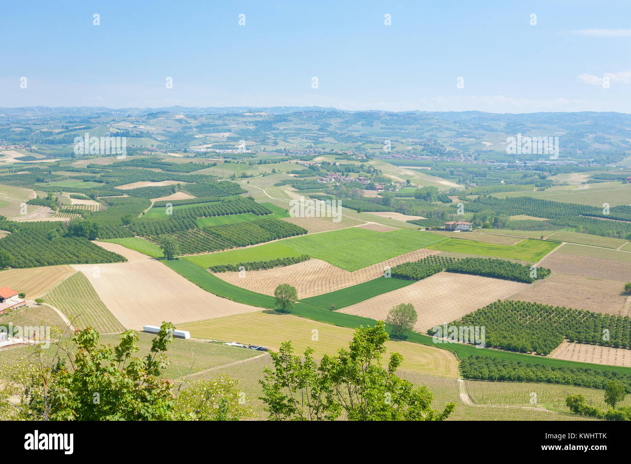Beautiful Italian landscape. Vineyards from Langhe region,Italy ...