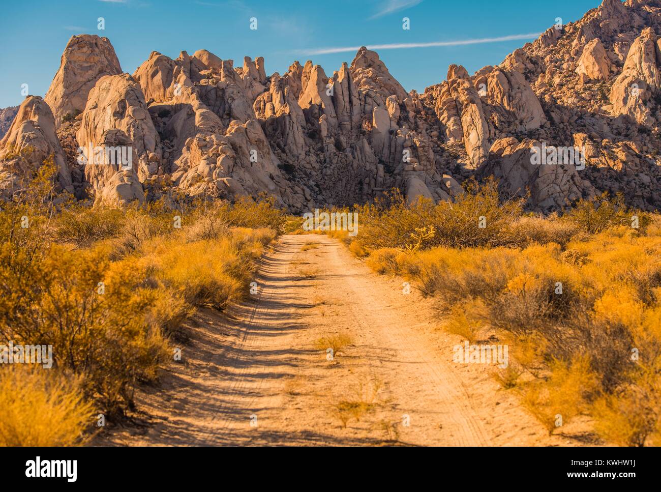 Mojave Desert Rock Formation. Scenic Desert Landscape in Southern ...