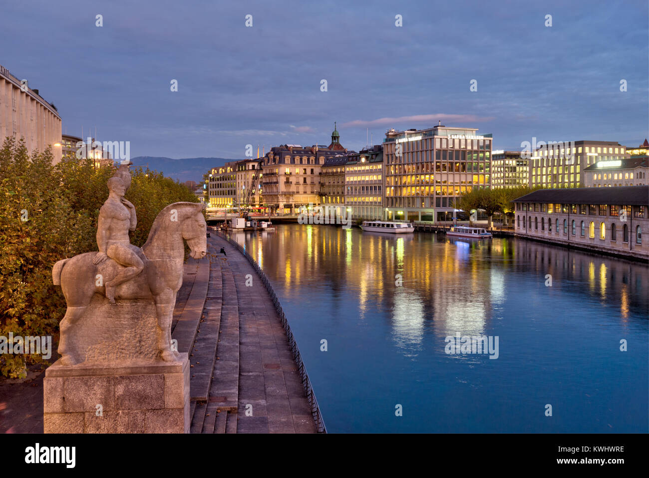 Switzerland Rhone River Landscape High Resolution Stock Photography and ...