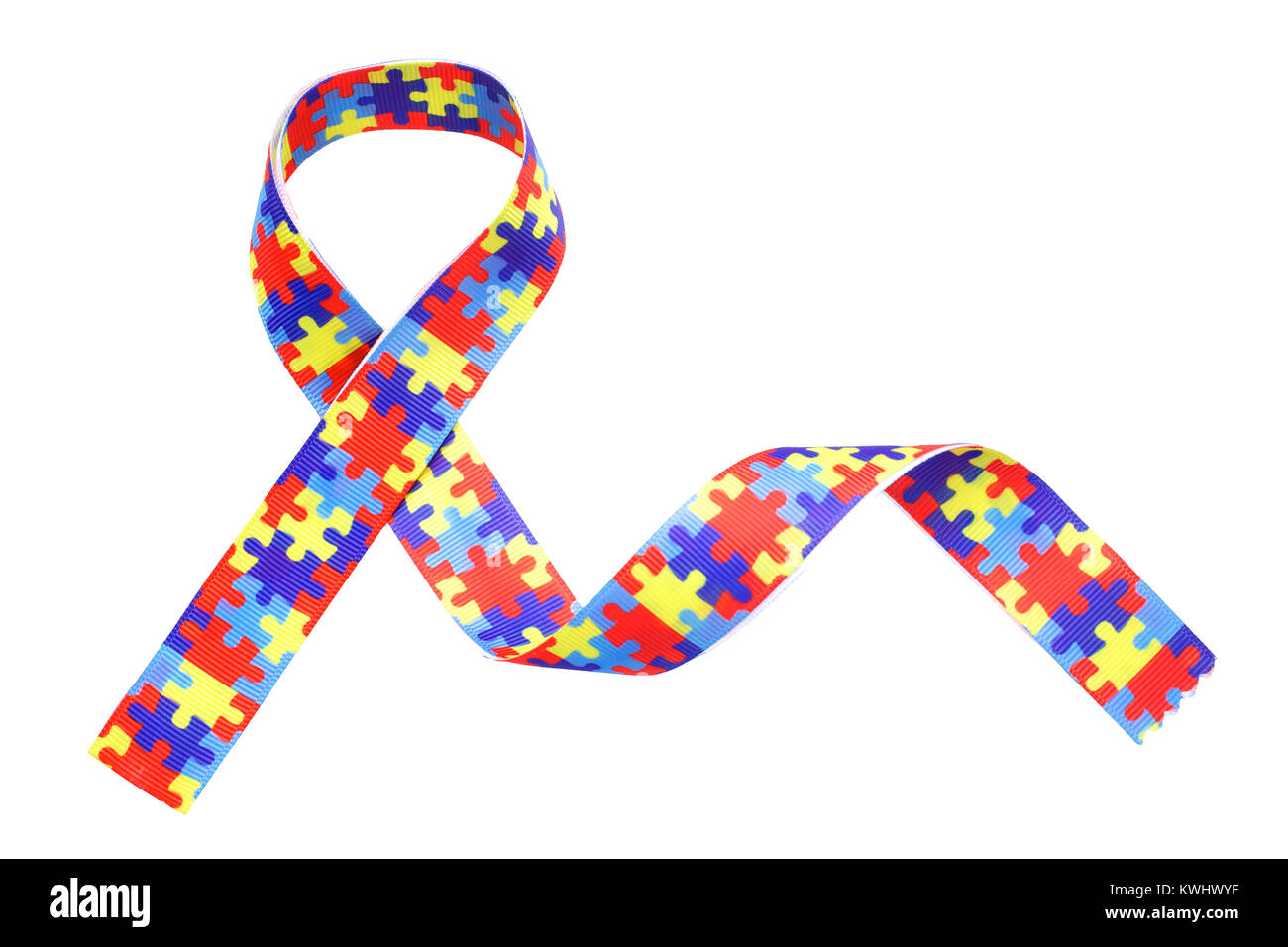 World Autism awareness and pride day with Puzzle pattern ribbon ...