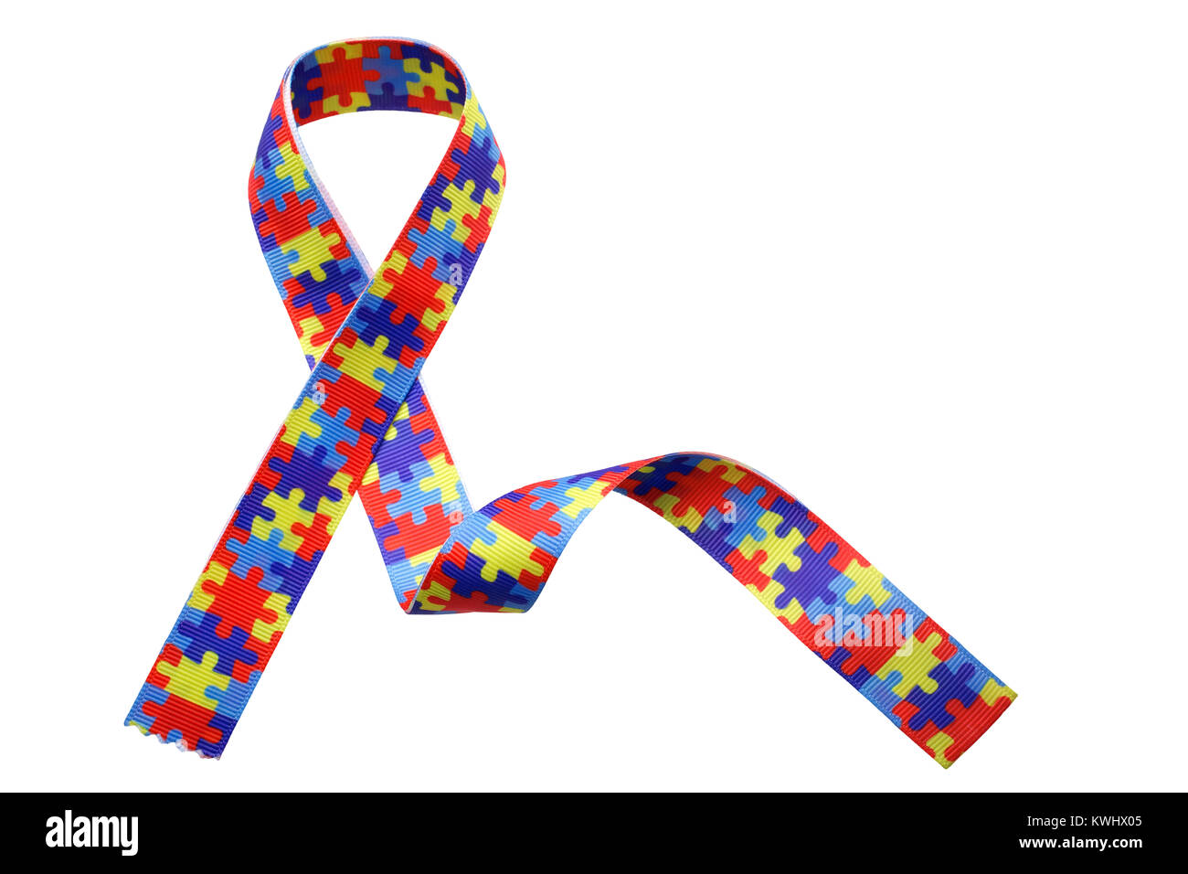 World Autism awareness and pride day with Puzzle pattern ribbon ...