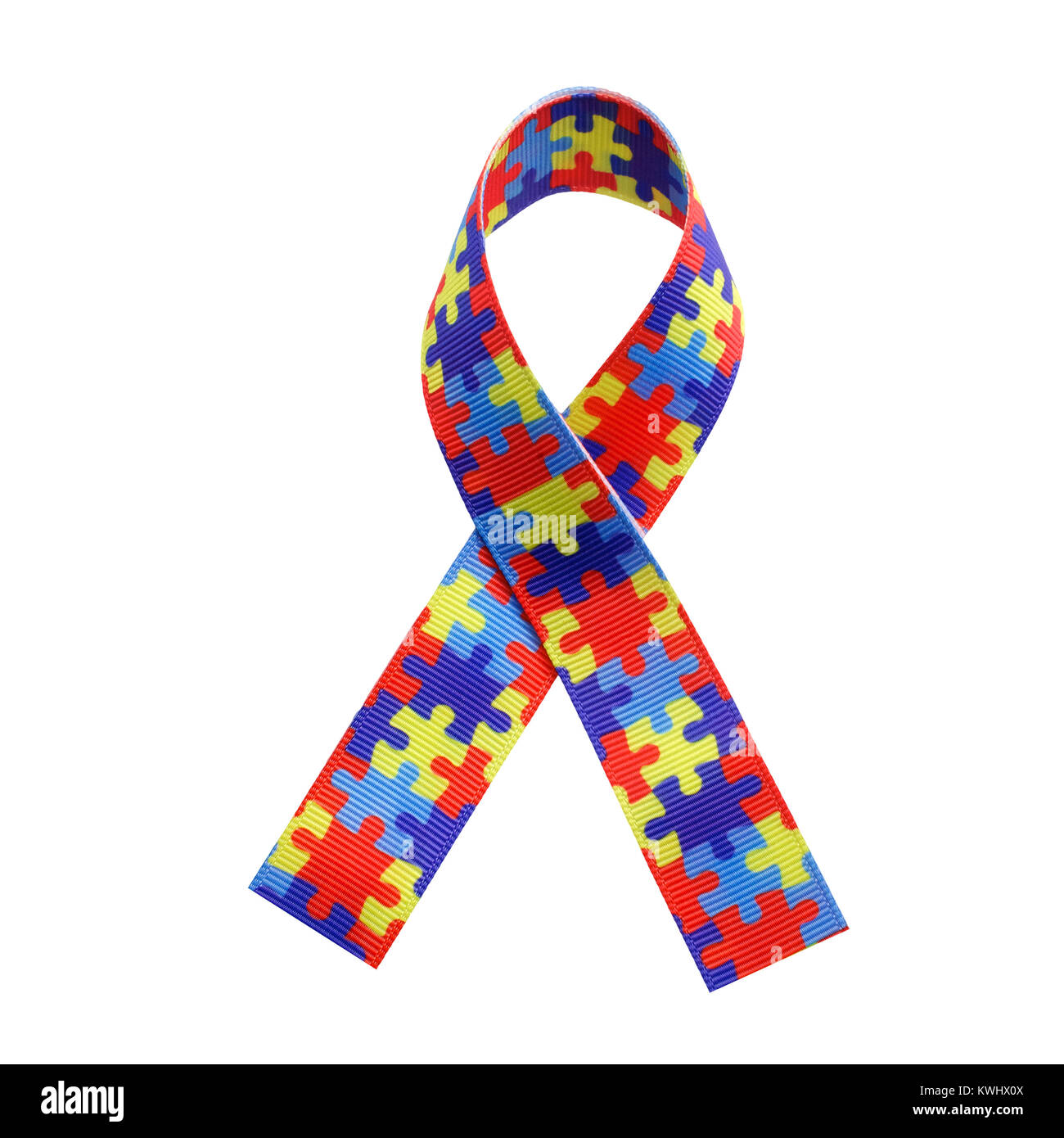 World Autism awareness and pride day with Puzzle pattern ribbon ...